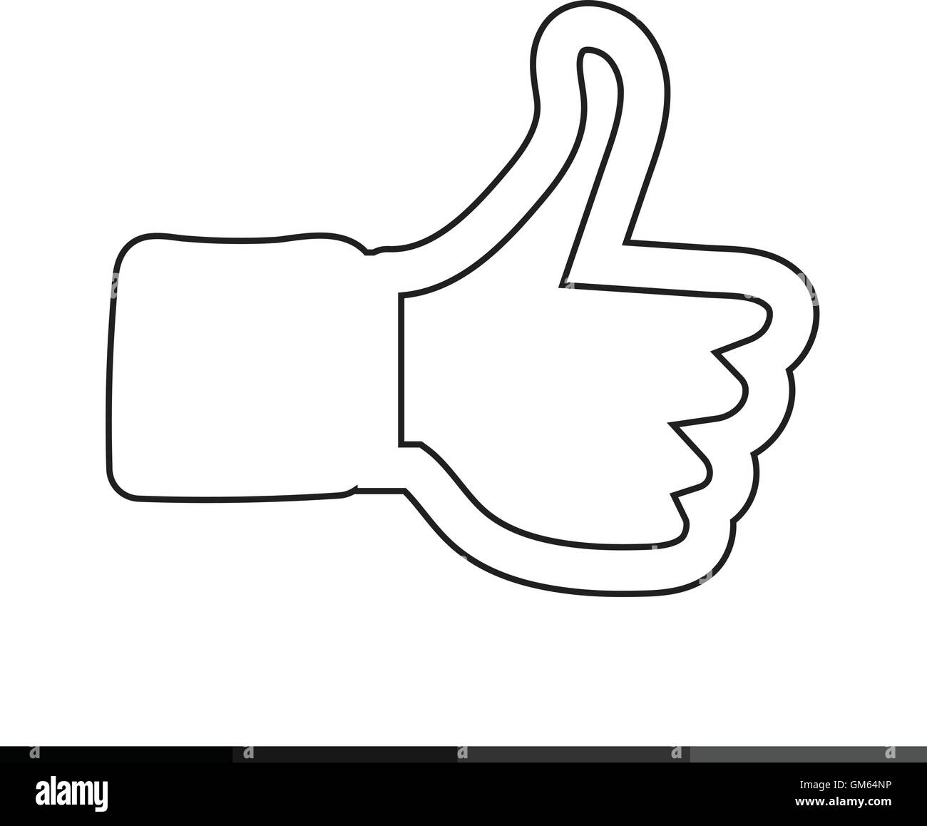 Like Icon Hand Icon illustration design Stock Vector Image & Art - Alamy