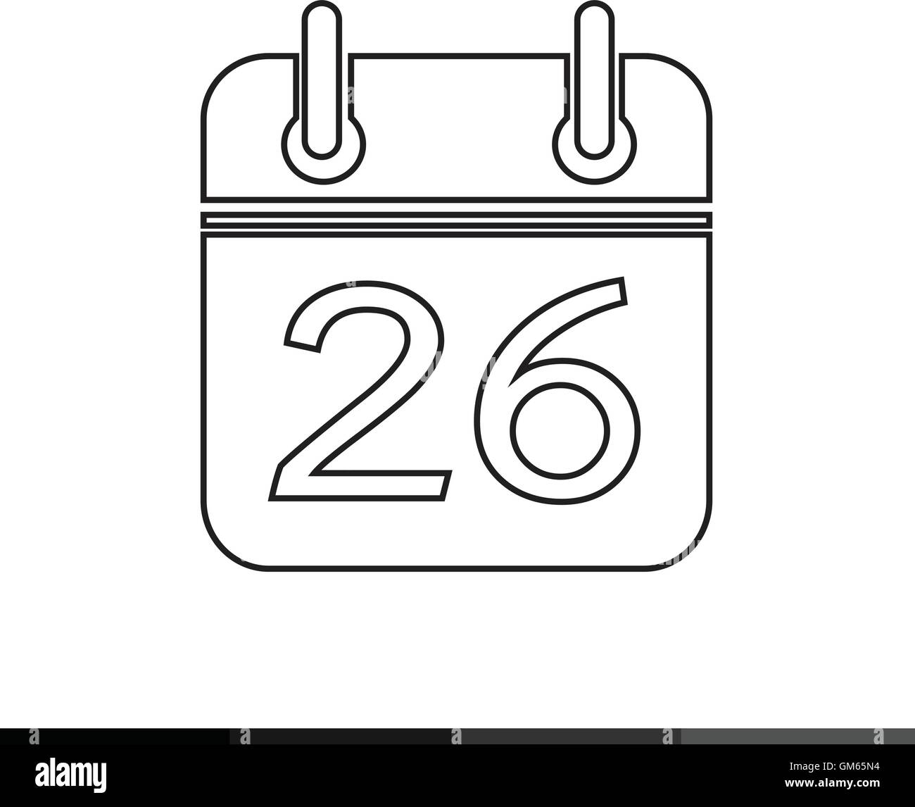 Simple calendar icon design illustration hi-res stock photography and ...