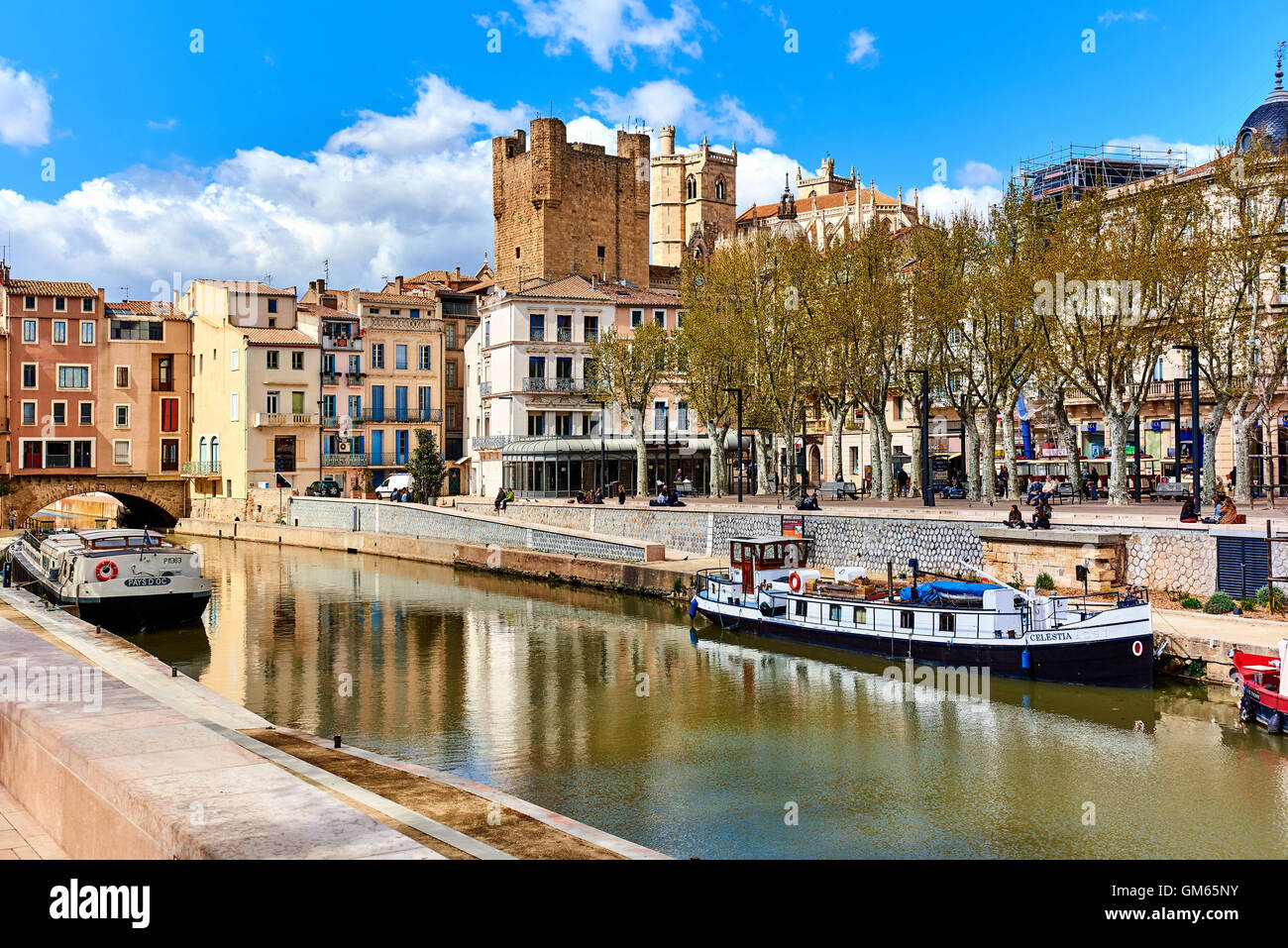 The Canal de la Robine in Narbonne city Stock Photo - Alamy