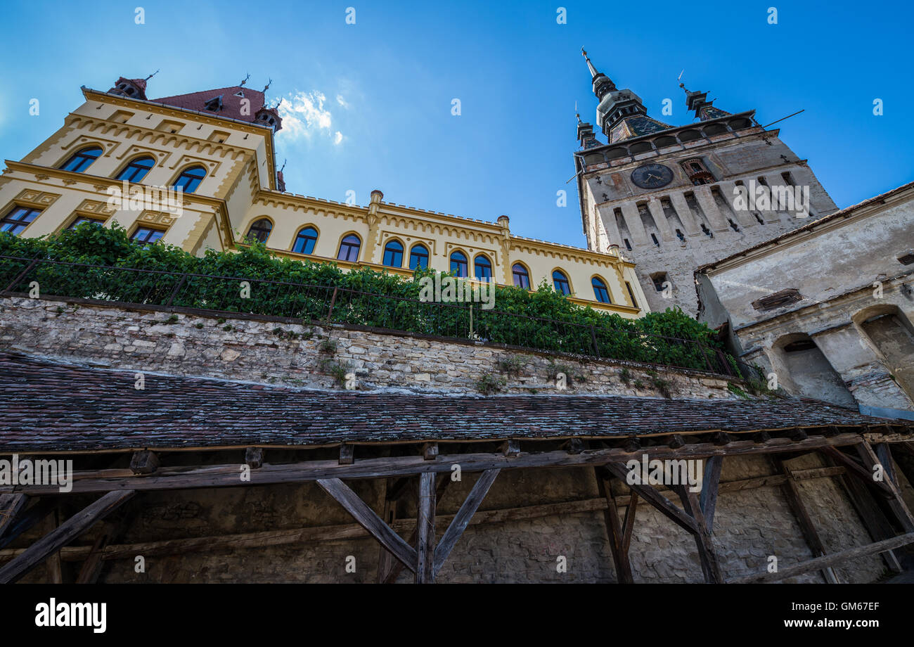 Turnul cu Ceas - Clock Tower and barbacan, part of old fortification in ...