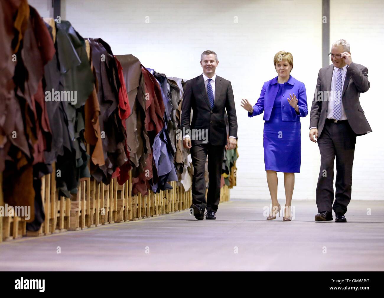 First Minister of Scotland Nicola Sturgeon (centre) with Secretary for ...