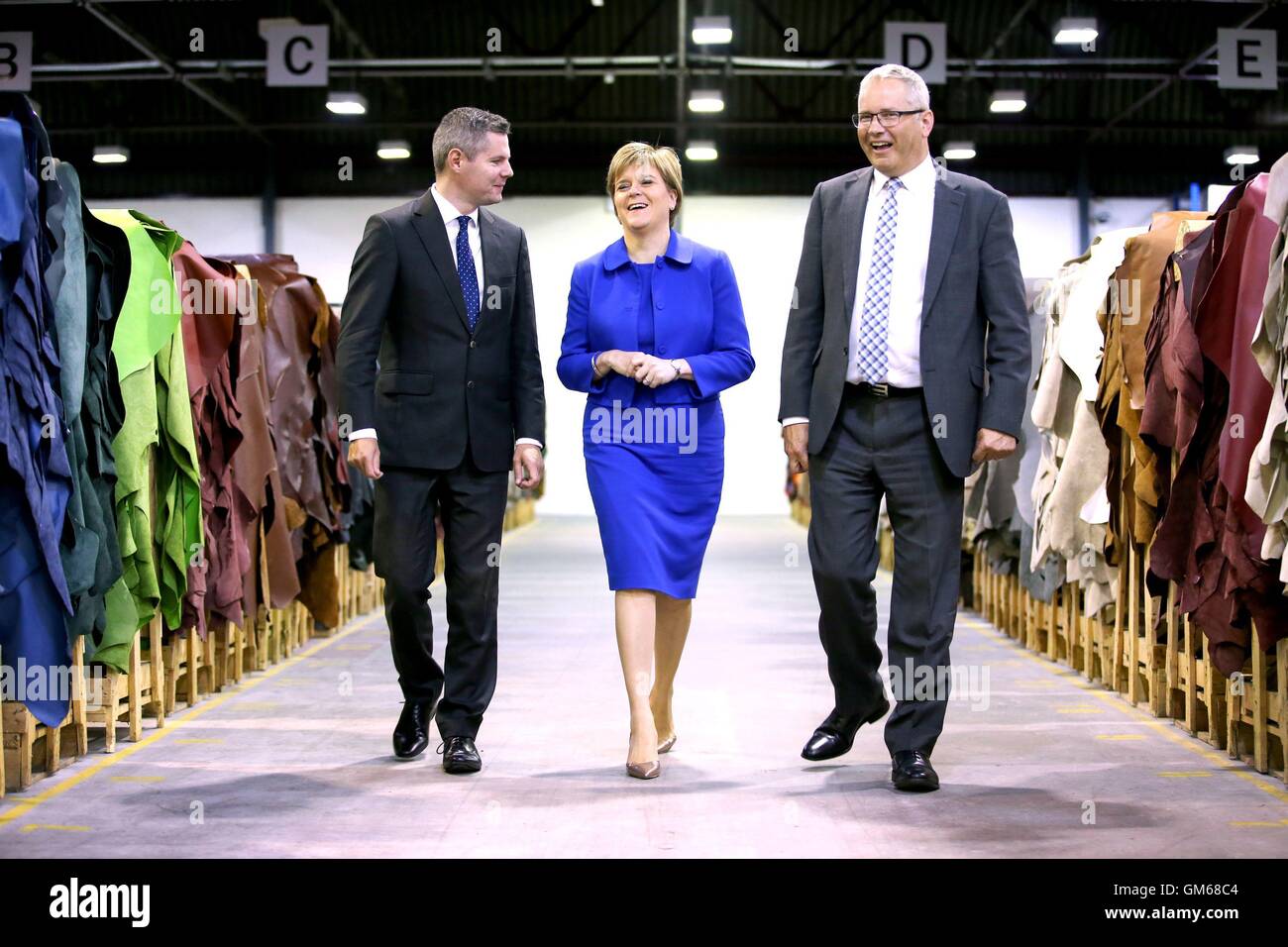 First Minister of Scotland Nicola Sturgeon (centre) with Secretary for ...