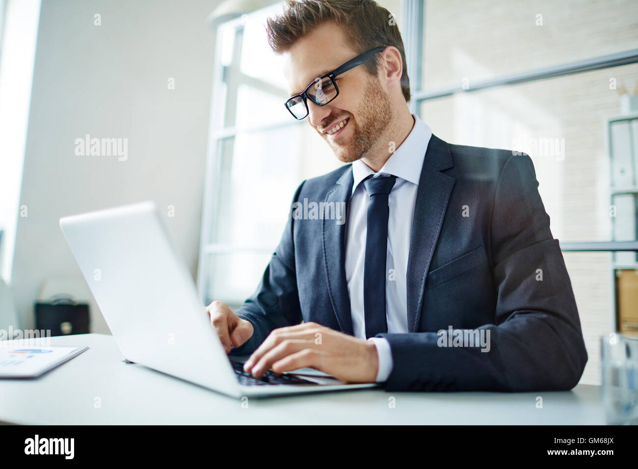 Businessman at work Stock Photo - Alamy