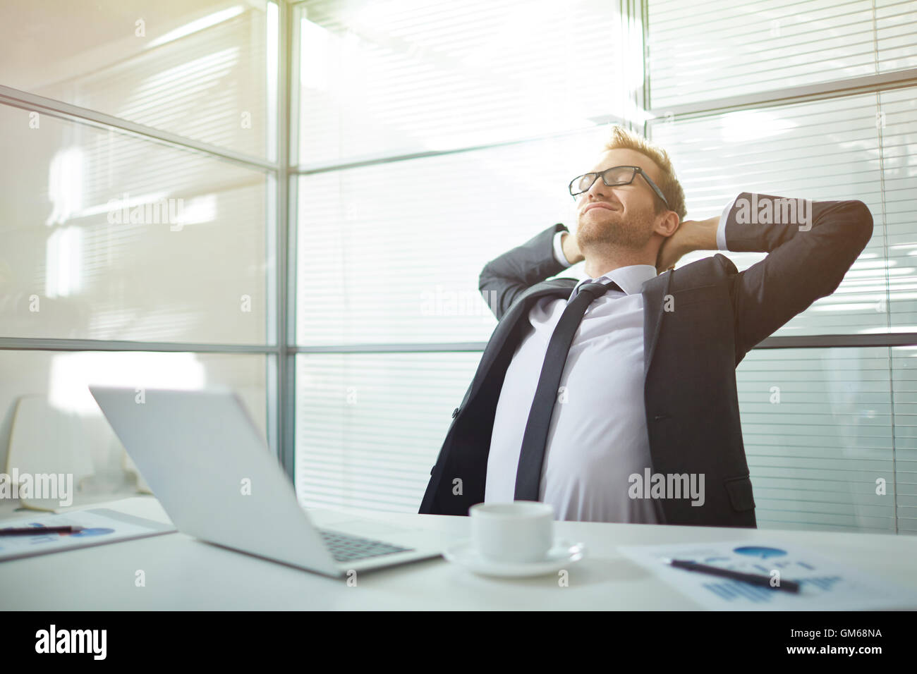 Relaxing after work Stock Photo - Alamy