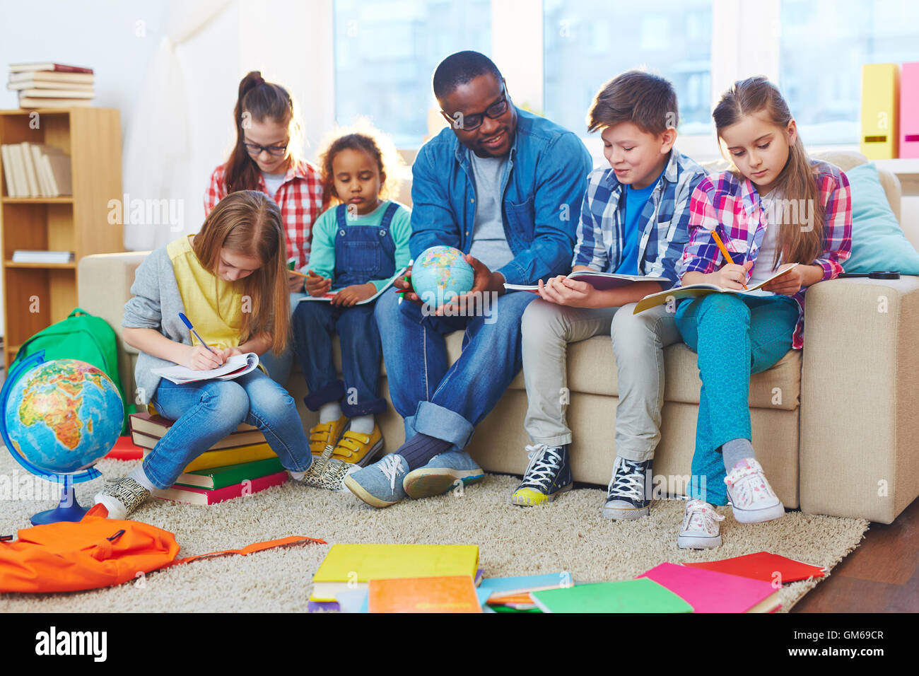 Studying at home Stock Photo - Alamy