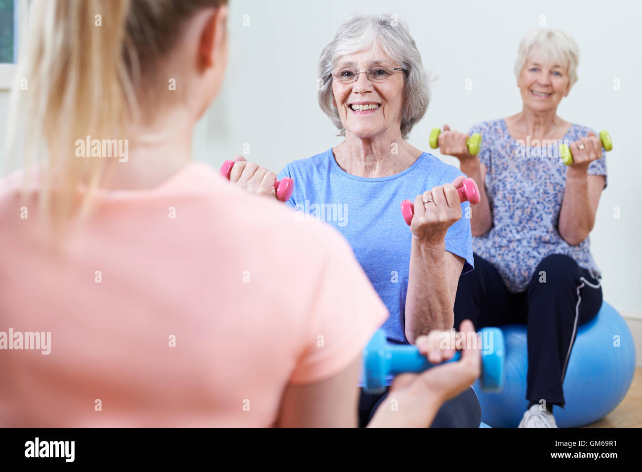 Senior person woman women exercise keeping fit hi-res stock photography ...