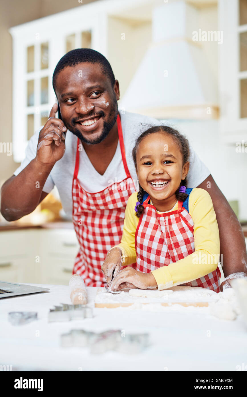 Cooking with father Stock Photo - Alamy