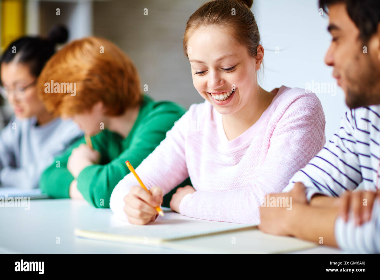 Students at work Stock Photo - Alamy
