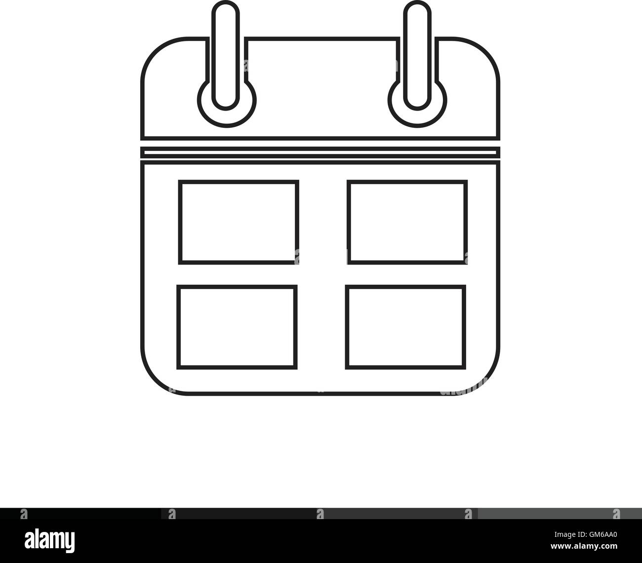 Simple Calendar Icon illustration design Stock Vector Image & Art - Alamy