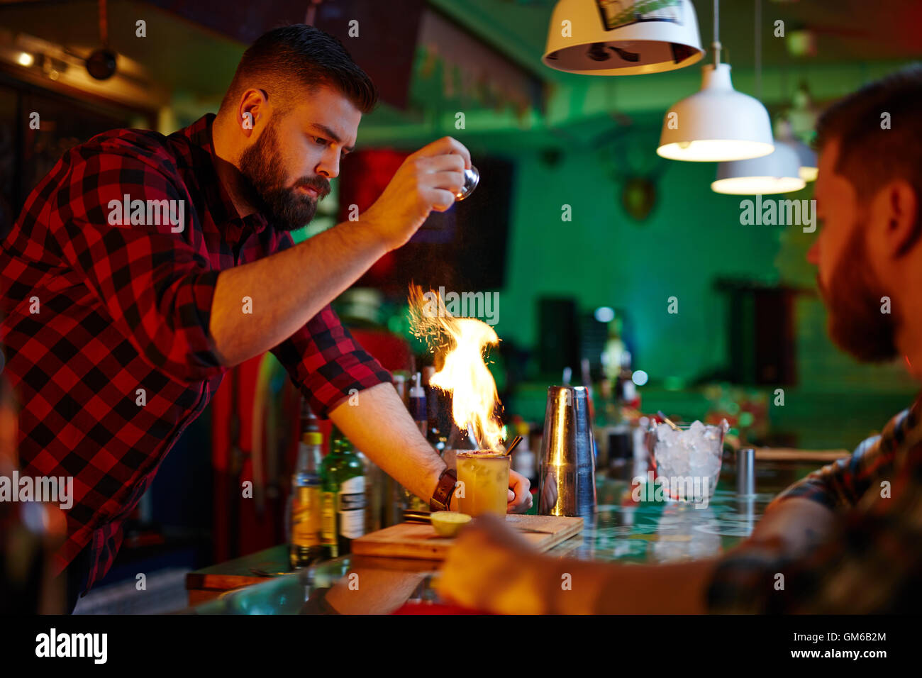 Making alcohol cocktail Stock Photo - Alamy