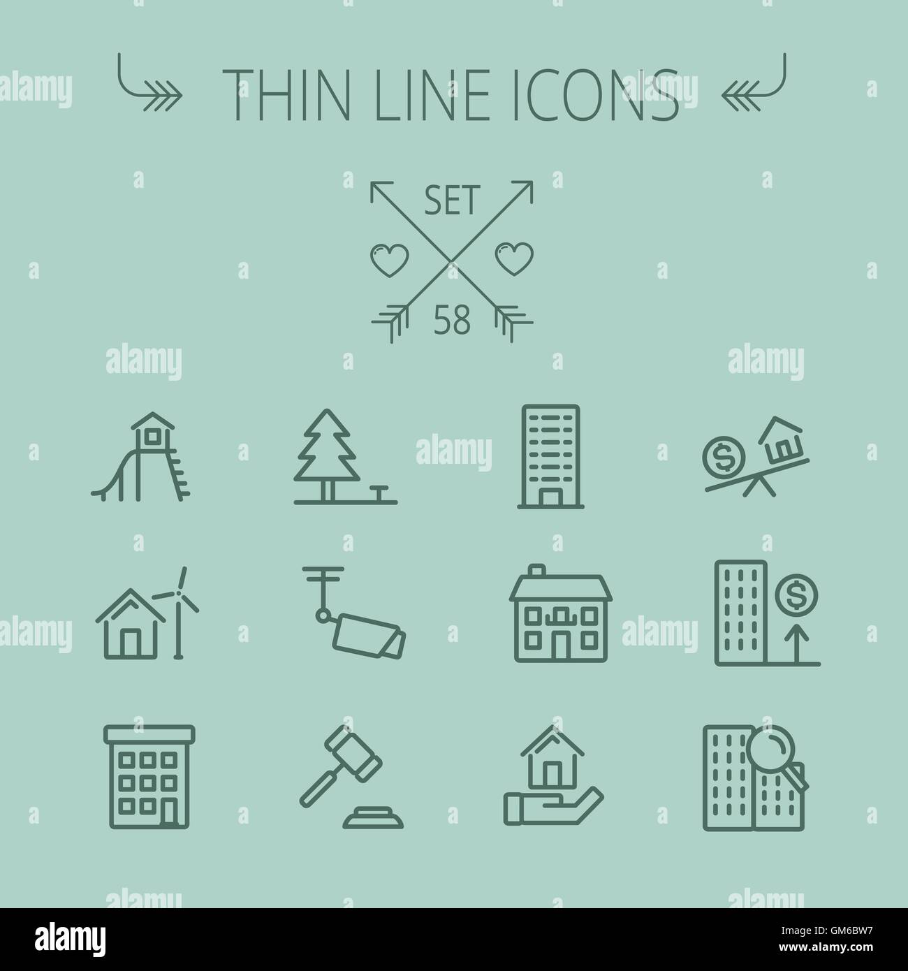 Apartment plan icon outline Stock Vector Images - Alamy