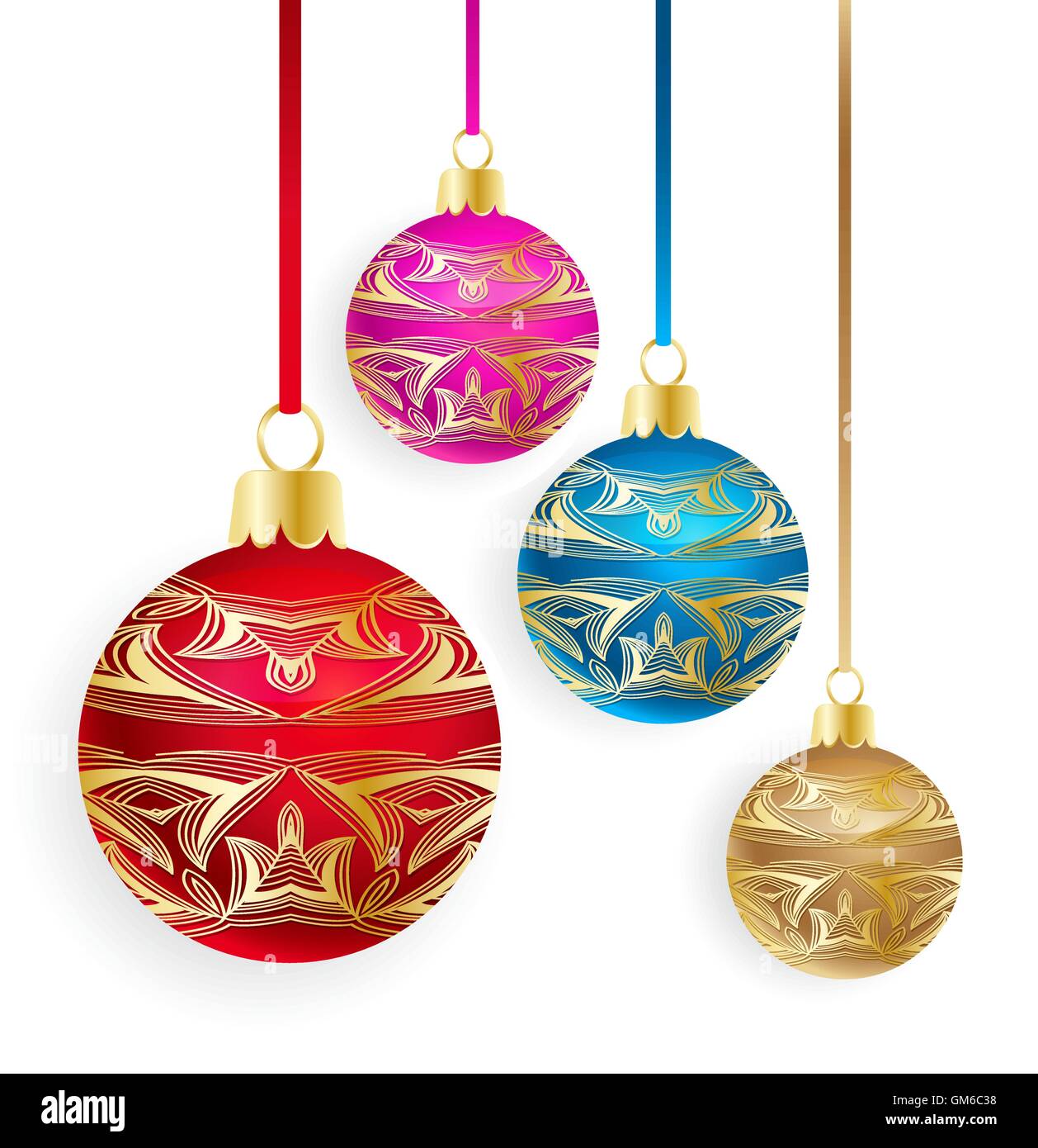 Beautiful ornate glass christmas Stock Vector Images - Alamy