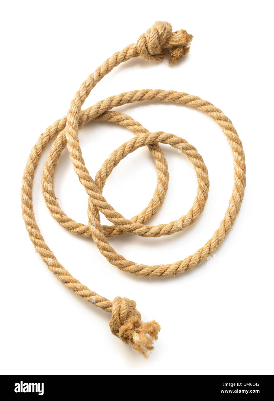 ship rope isolated on white background Stock Photo - Alamy