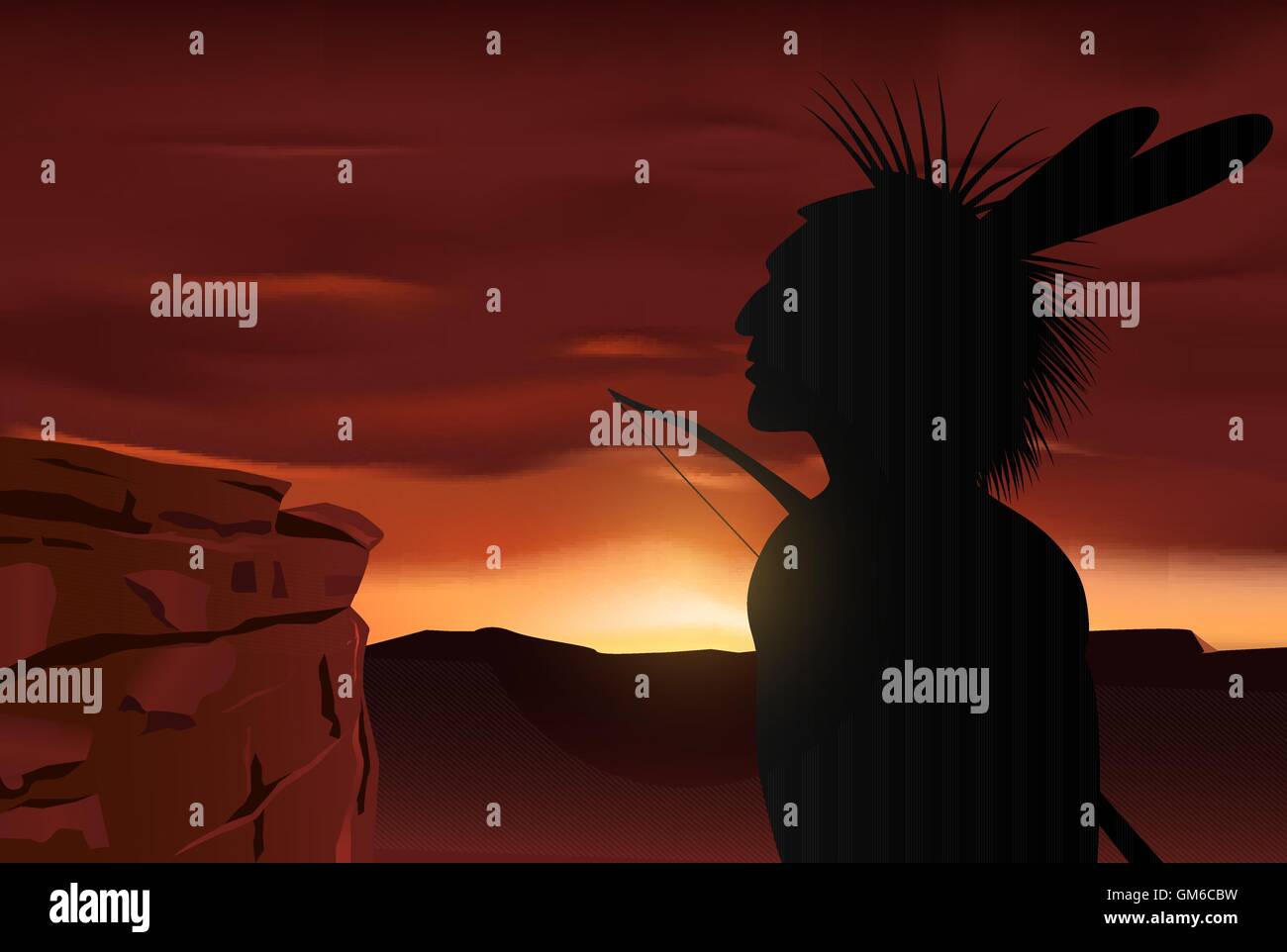 Native american rock Stock Vector Images - Alamy