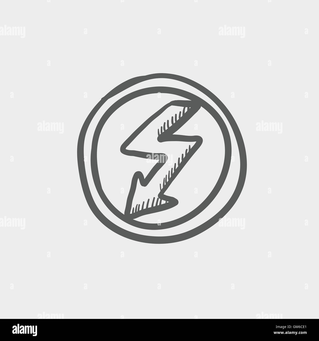 Hand drawn lightning bolt Stock Vector Images - Alamy