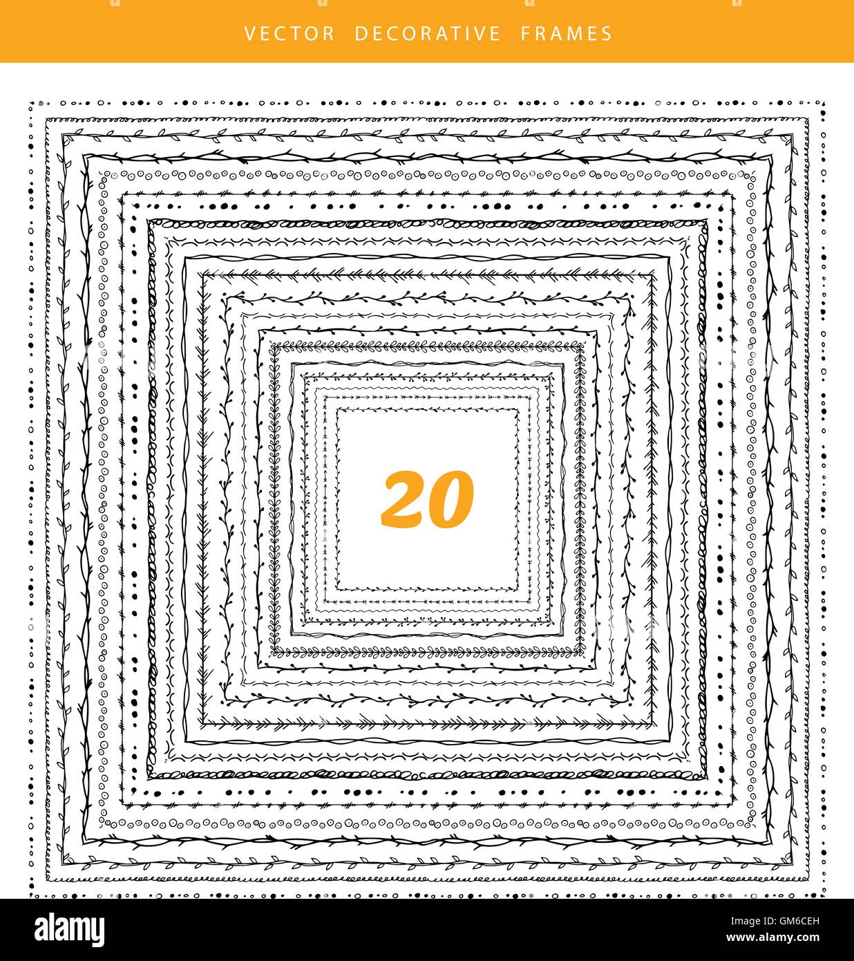 Decorative frames 20 set Stock Vector Image & Art - Alamy