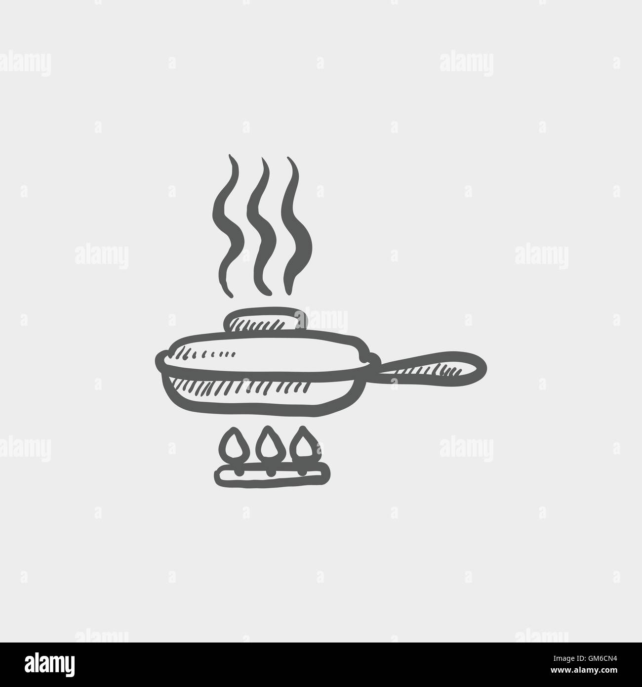 Top view wok pan Stock Vector Images - Alamy