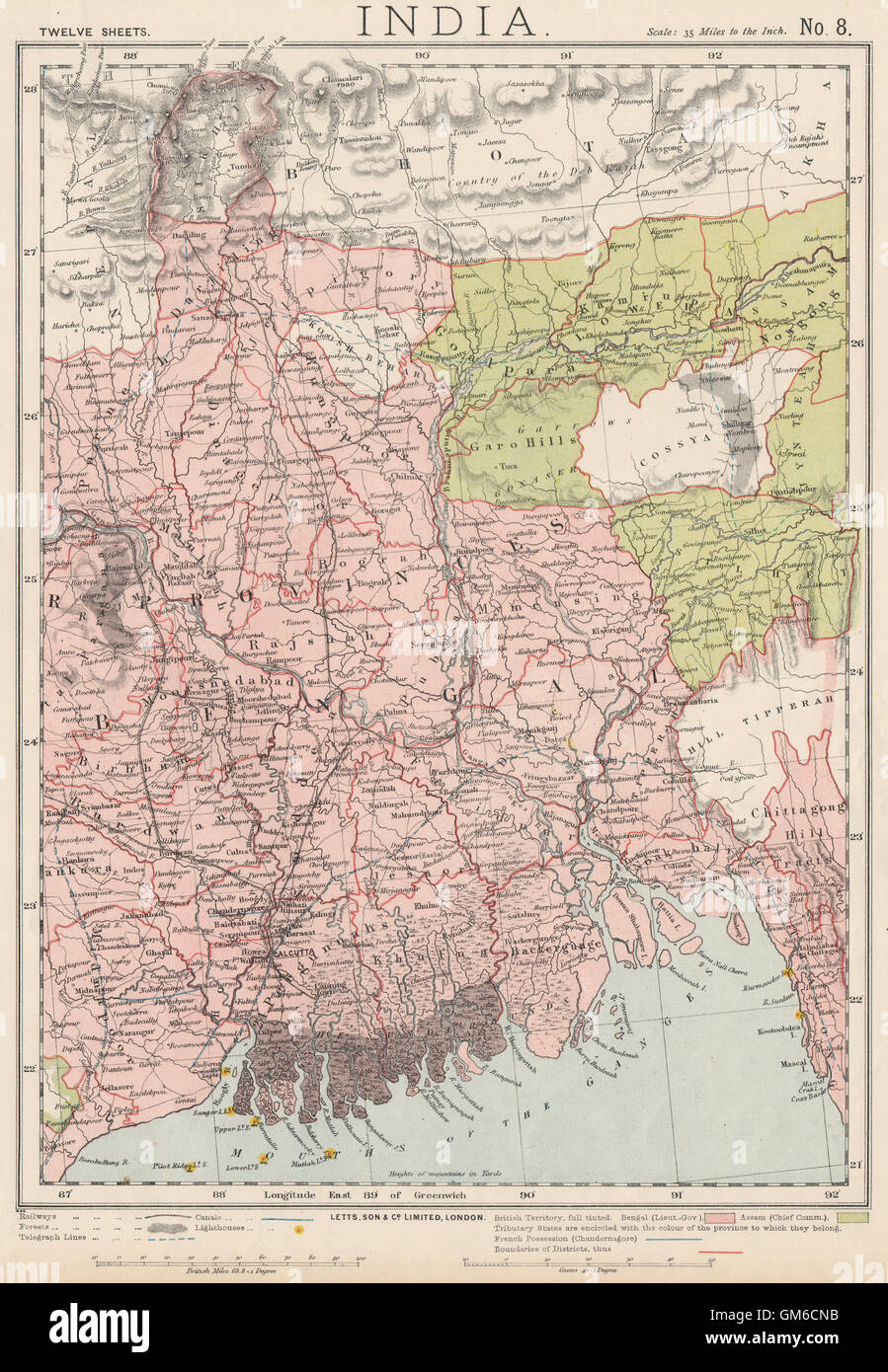 Assam india map hi-res stock photography and images - Alamy
