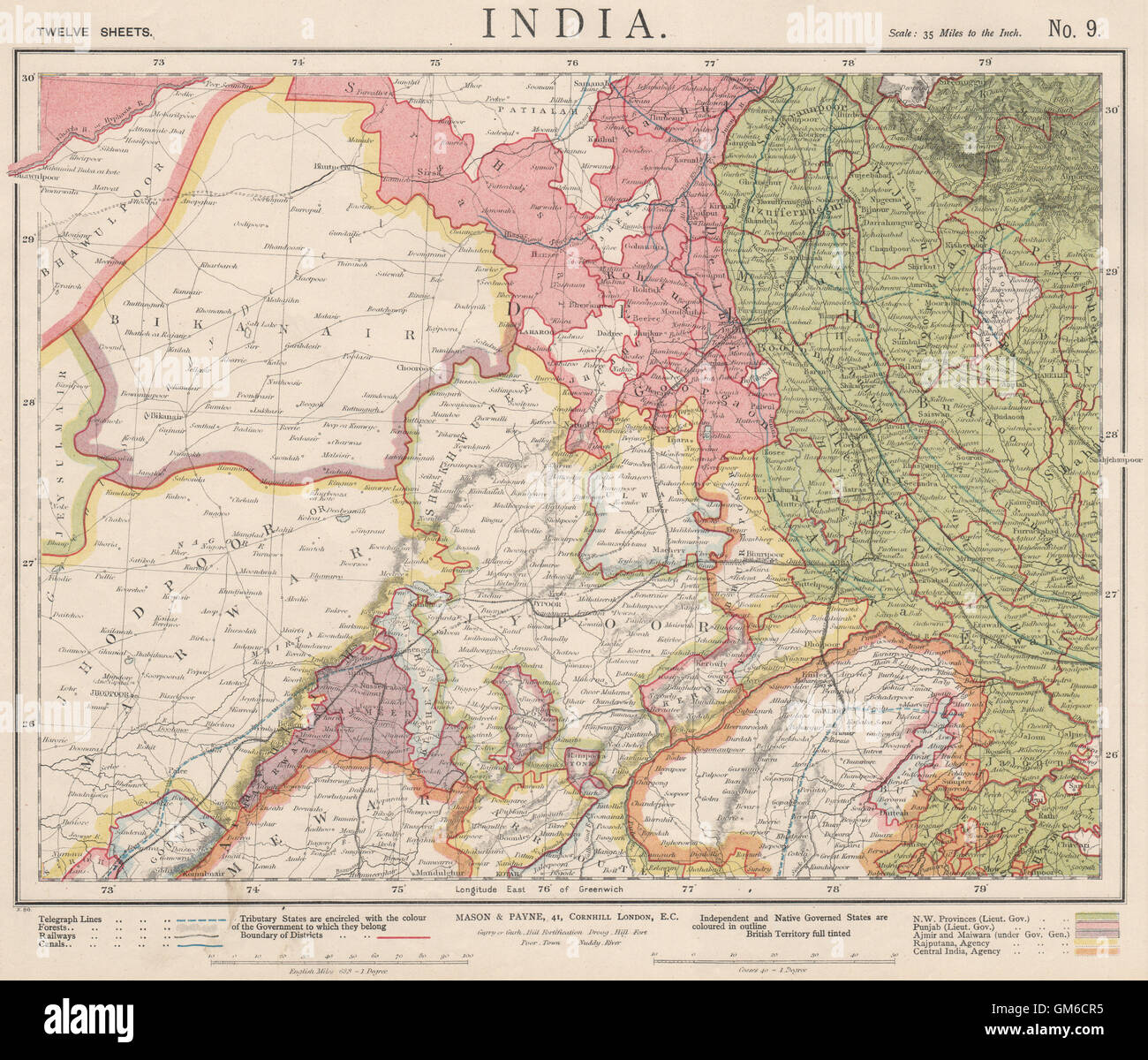 Jaipur rajasthan india map hi-res stock photography and images - Alamy