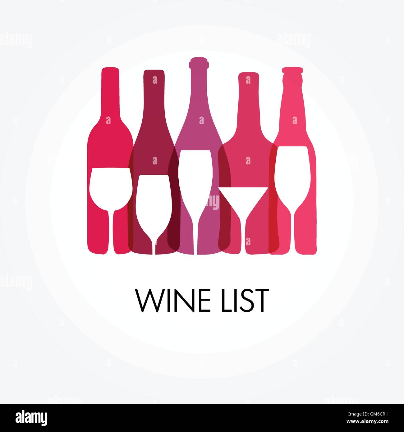 Wine list design templates with different wine bottles Stock Vector ...