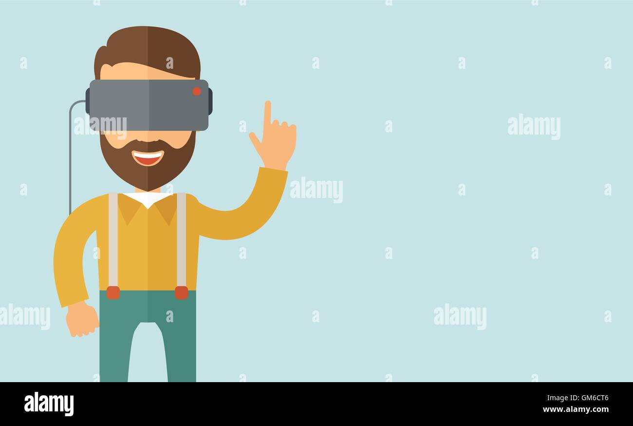 Reality virtual man concept Stock Vector Images - Alamy