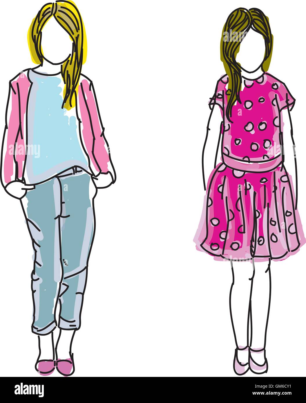 Girls Stock Vector Images - Alamy