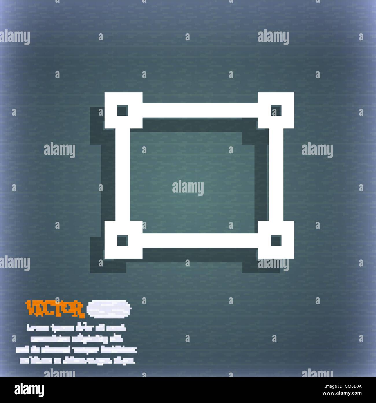 Crops and Registration Marks icon symbol on the blue-green abstract ...