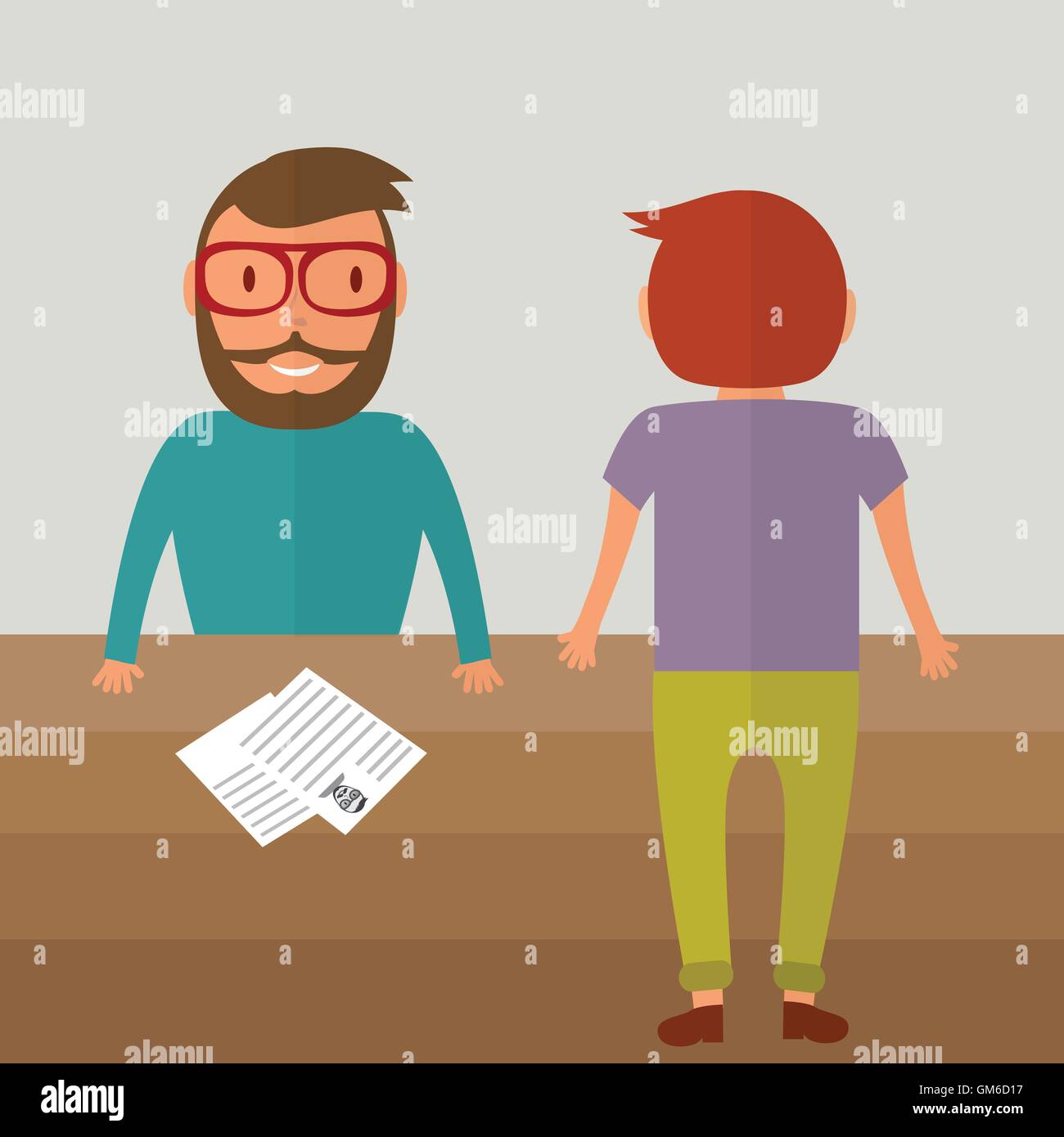 Two young men talking Stock Vector Images - Alamy