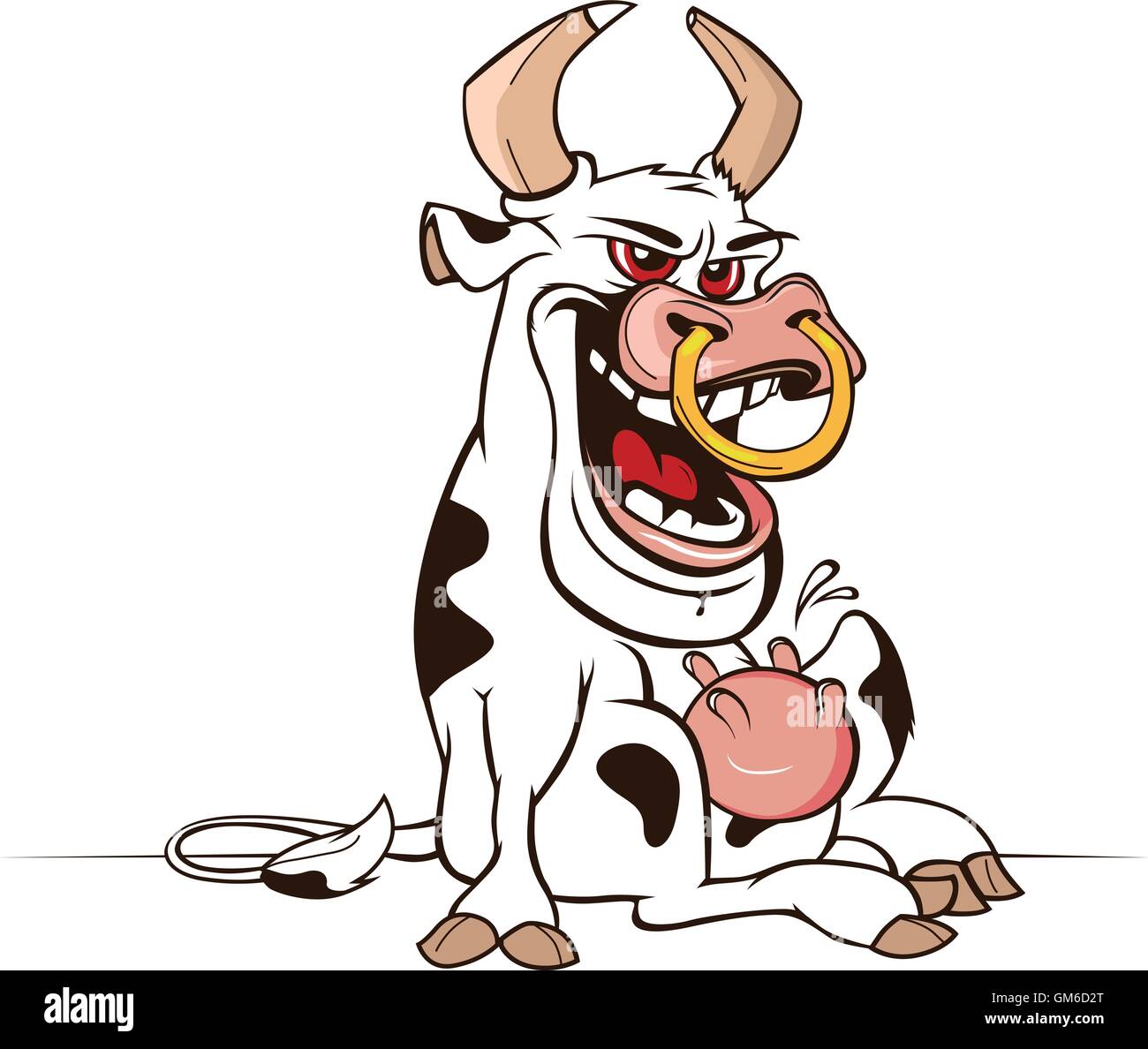 Bull Cartoon Character Stock Vector Image & Art - Alamy