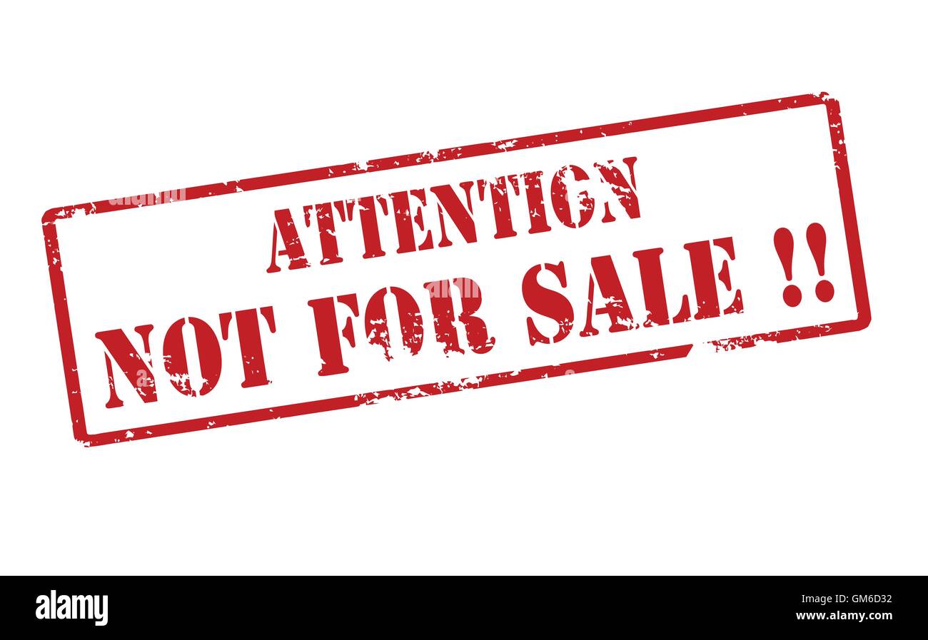 Attention not for sale Stock Vector Image & Art - Alamy
