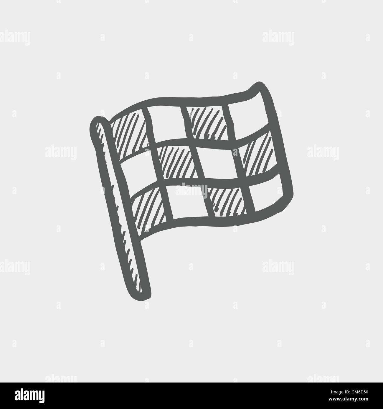 Checkered flag for racing sketch icon Stock Vector Image & Art - Alamy