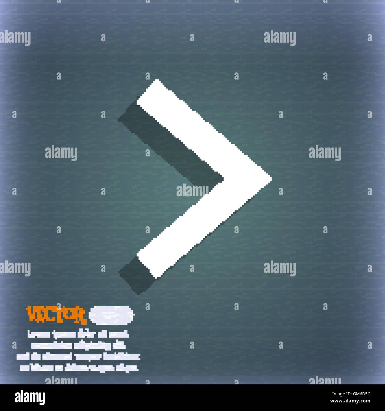 Arrow right, Next icon symbol on the blue-green abstract background ...