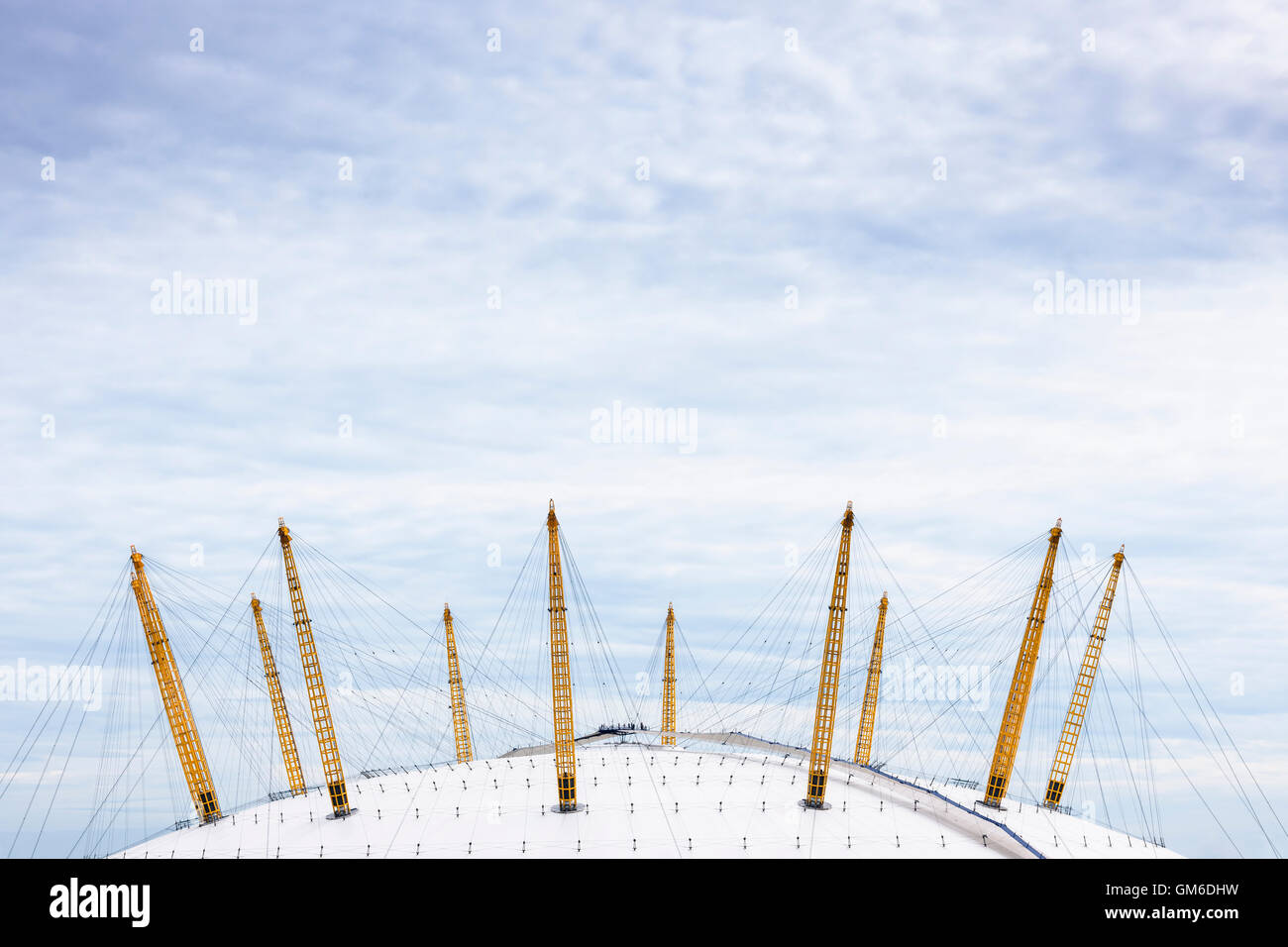 Detail of the roof of the O2 Arena on the Greenwich Peninsula Stock ...