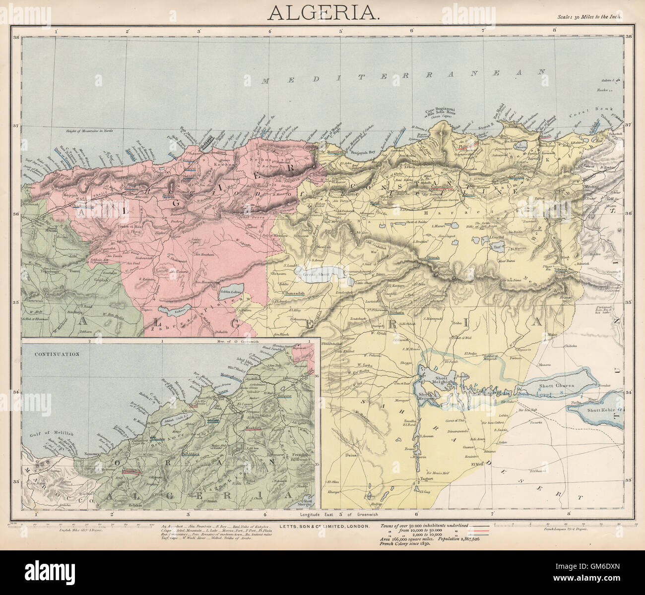North africa map with algeria hi-res stock photography and images - Alamy