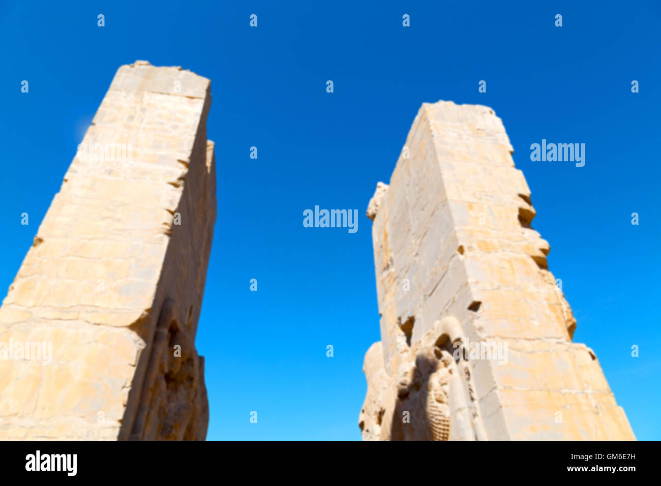 blur in iran persepolis the old ruins historical destination monuments ...