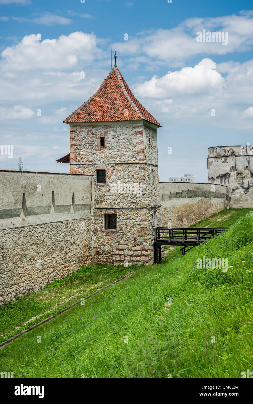 So called Carpenters tower, one of the fortified towers of old walls of ...