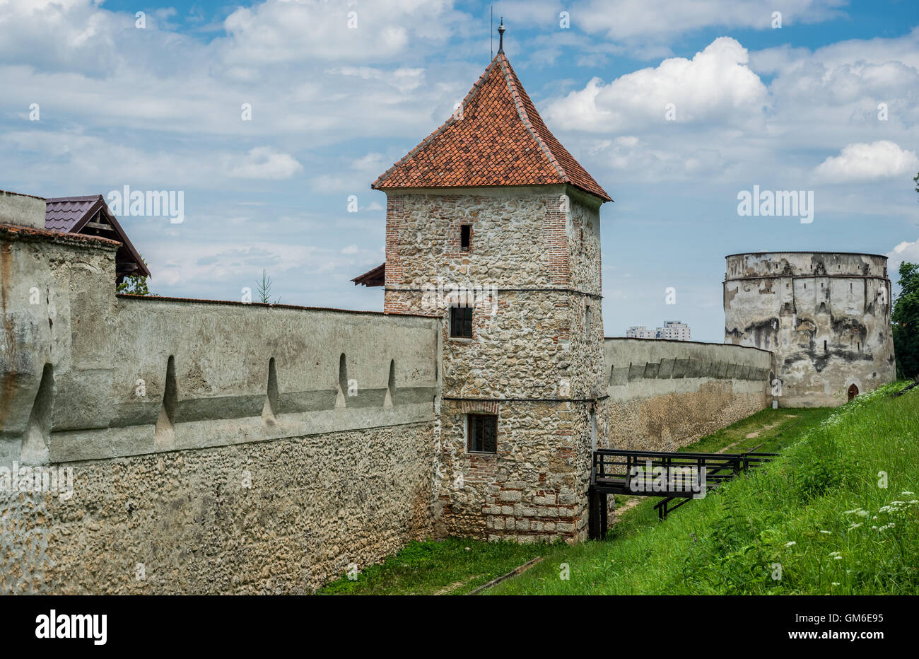 So called Carpenters tower, one of the fortified towers of old walls of ...