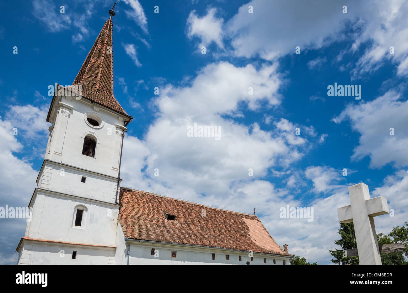 Holy Trinity church in Saxon village Sibiel in Romania Stock Photo - Alamy