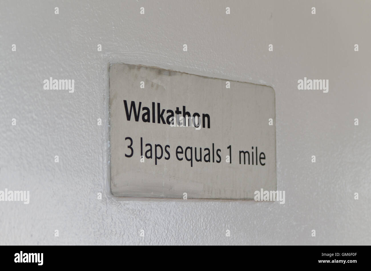 Walkathon sign on the promenade deck of the P&O cruise ship Arcadia ...