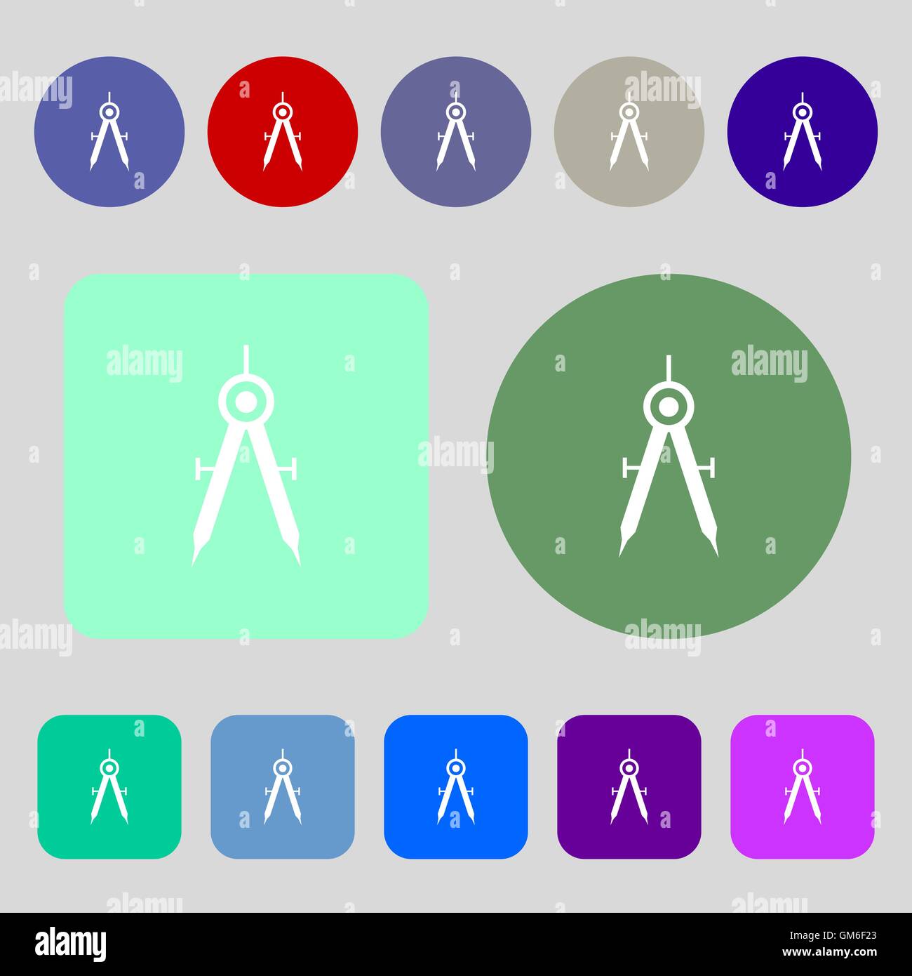 Mathematical compass Stock Vector Images - Alamy