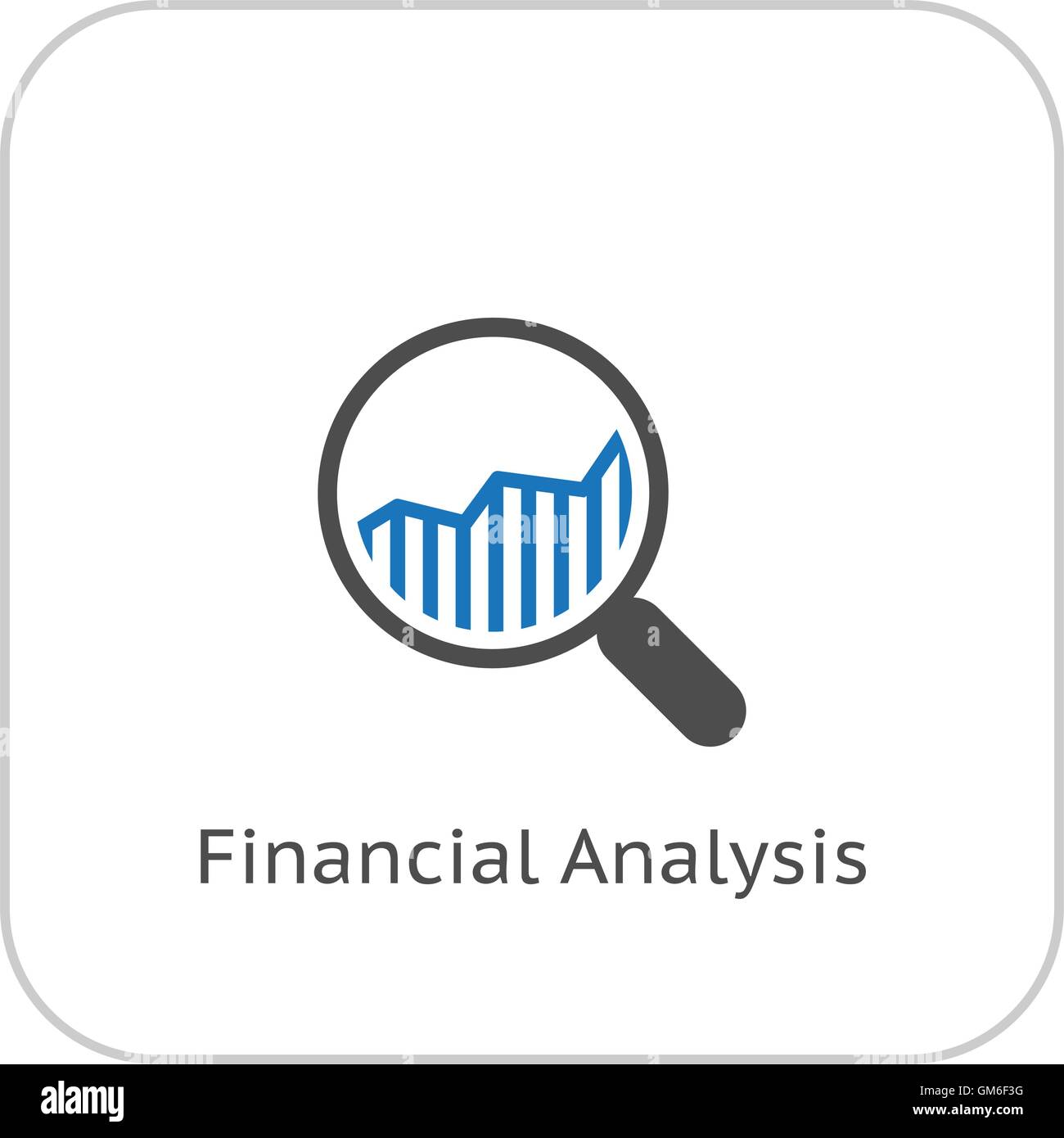 Financial Analysis Icon. Business Concept. Flat Design Stock Vector ...