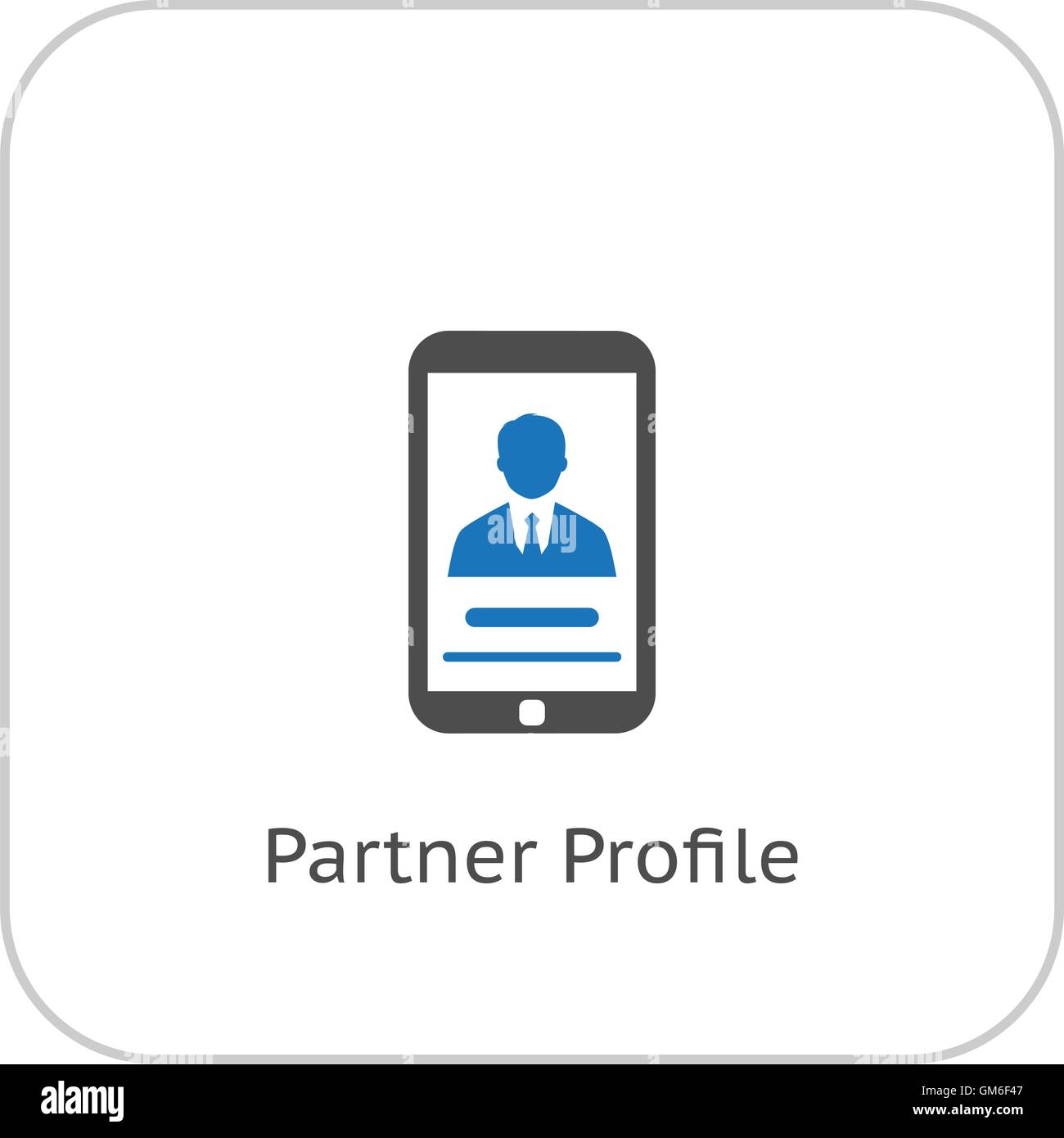 Partner Profile Icon. Business Concept. Flat Design Stock Vector Image ...