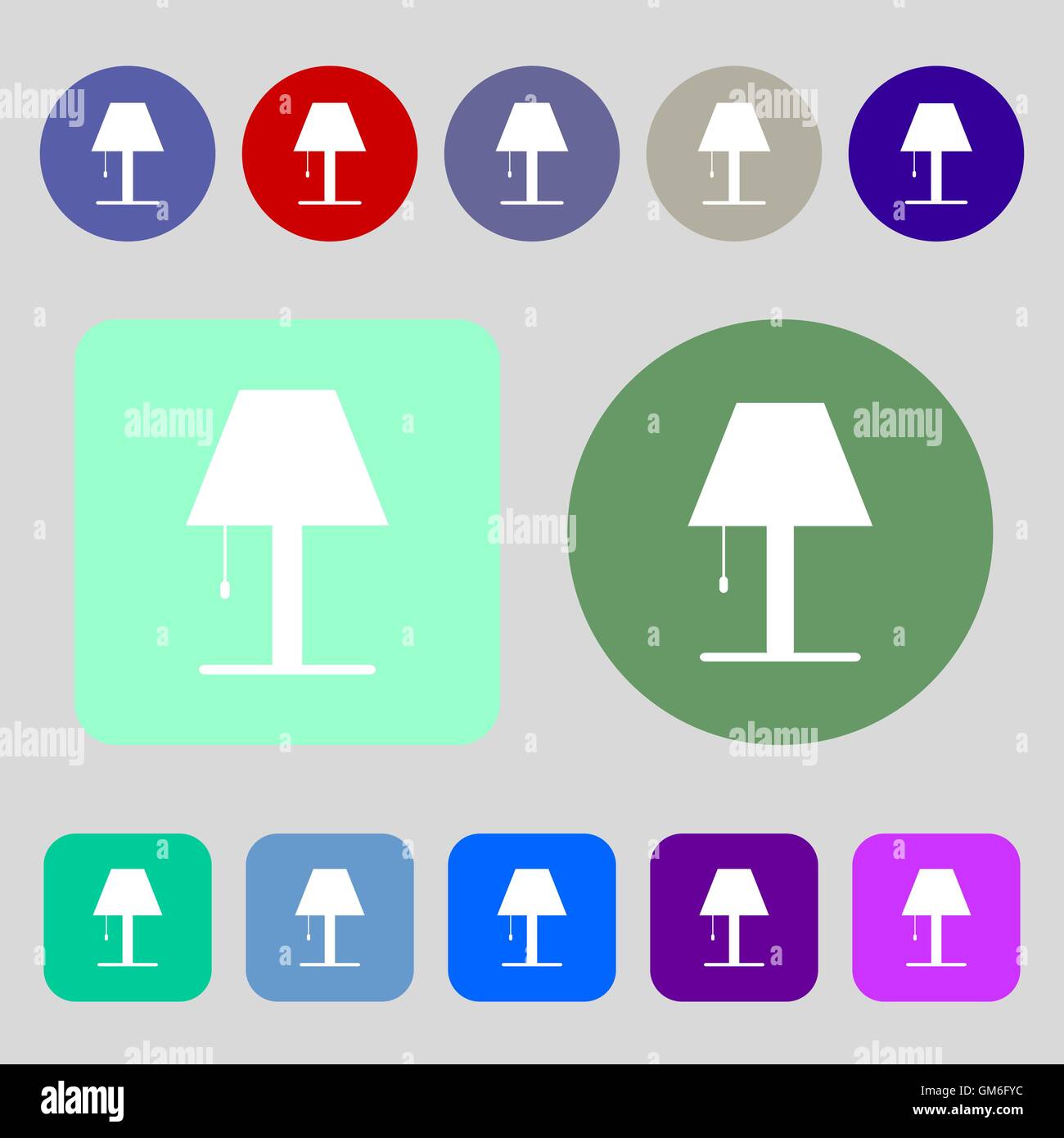 Desktop lamp icon hi-res stock photography and images - Alamy