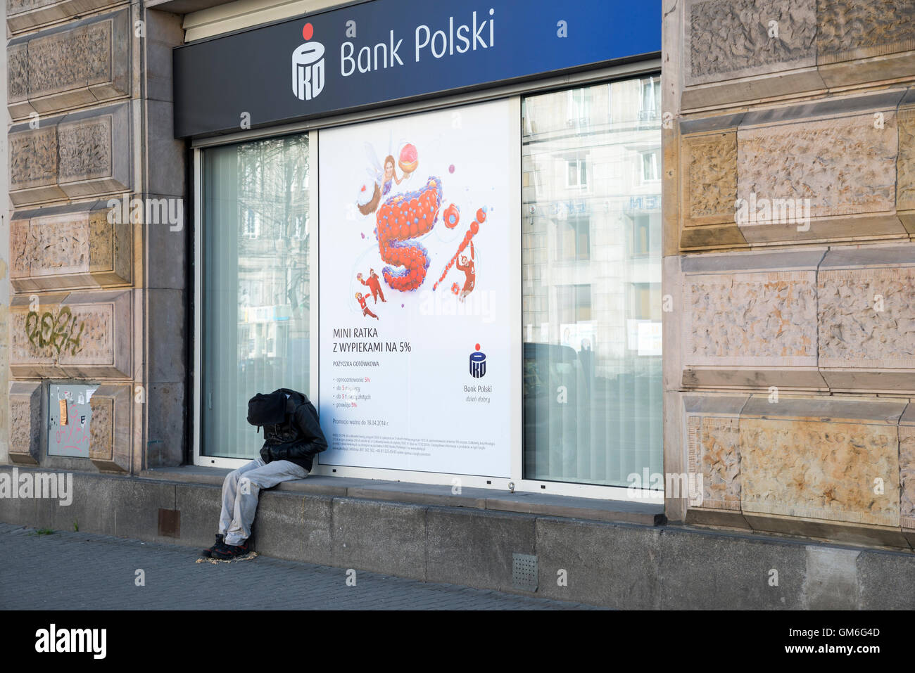 Homeless sleeping on the street, Warsaw, Poland Stock Photo - Alamy