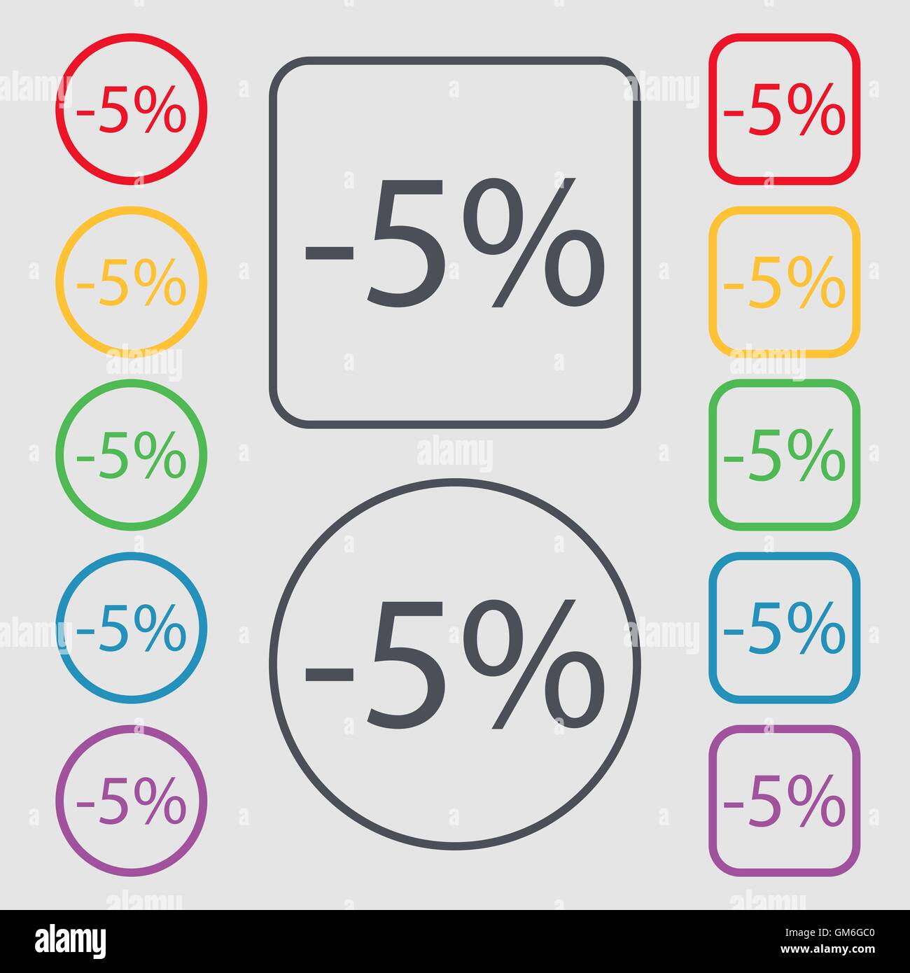 5 percent discount sign icon. Sale symbol. Special offer label. Symbols ...