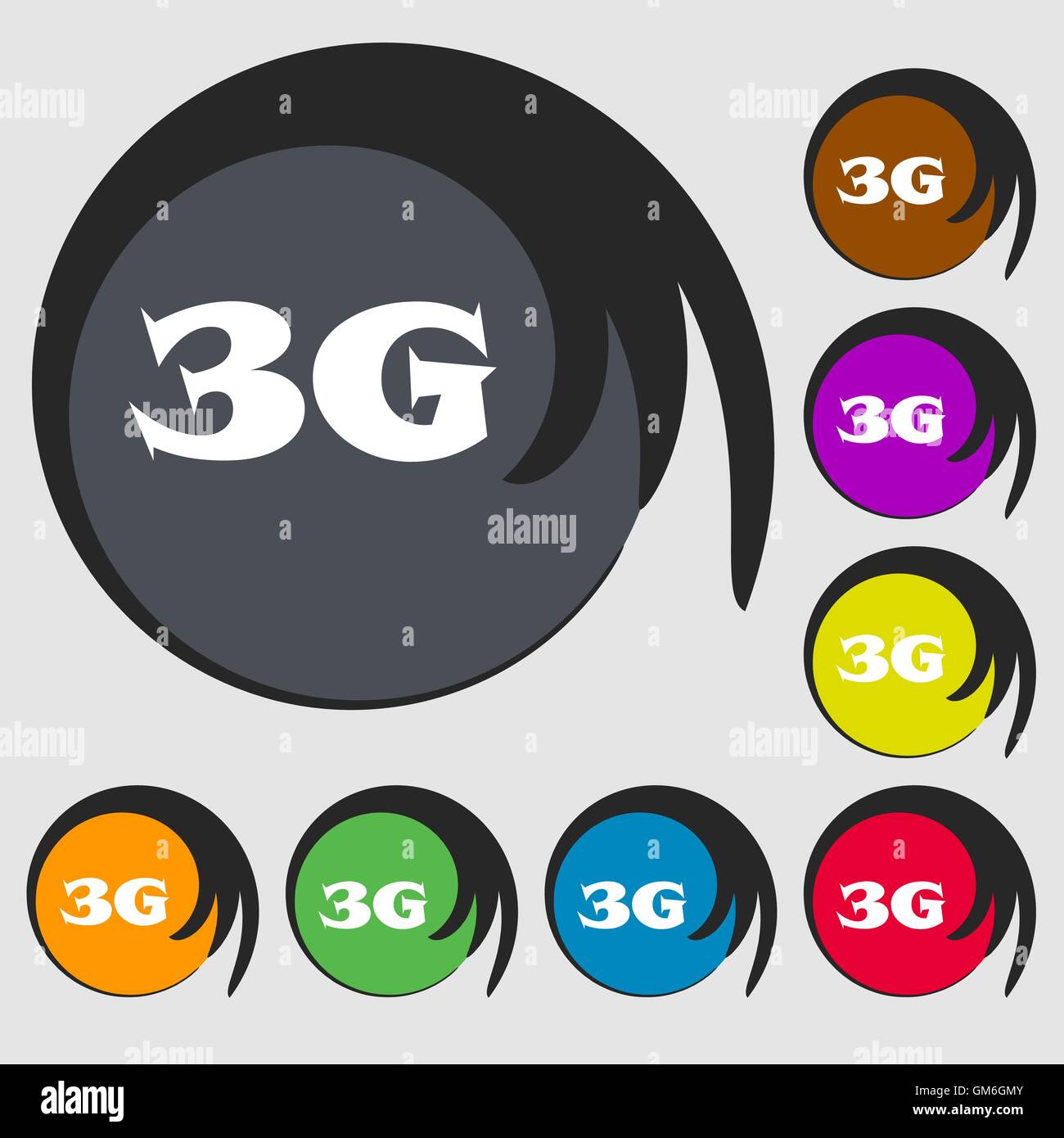 3G sign icon. Mobile telecommunications technology symbol. Symbols on ...