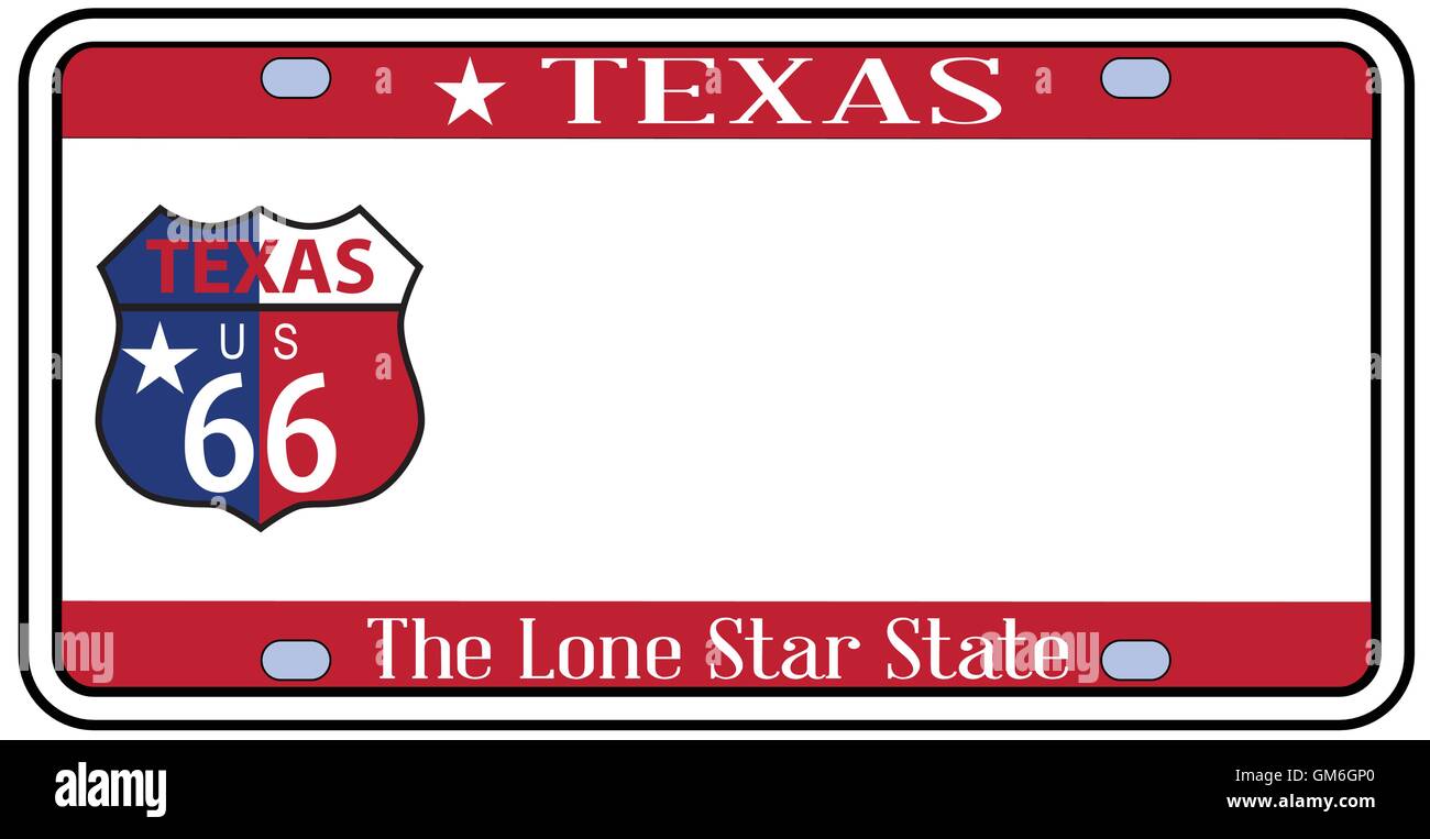 Texas State License Plate Stock Vector Image & Art - Alamy