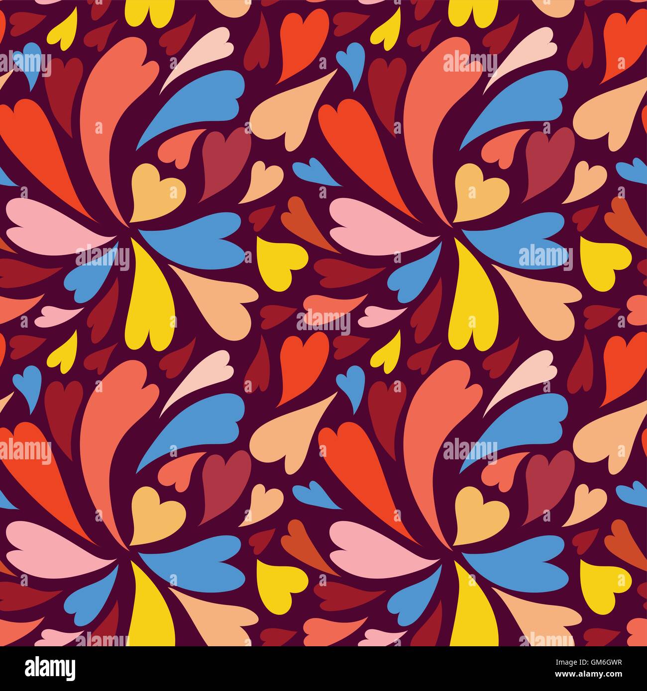 Colorful heart pattern Stock Vector Image & Art - Alamy