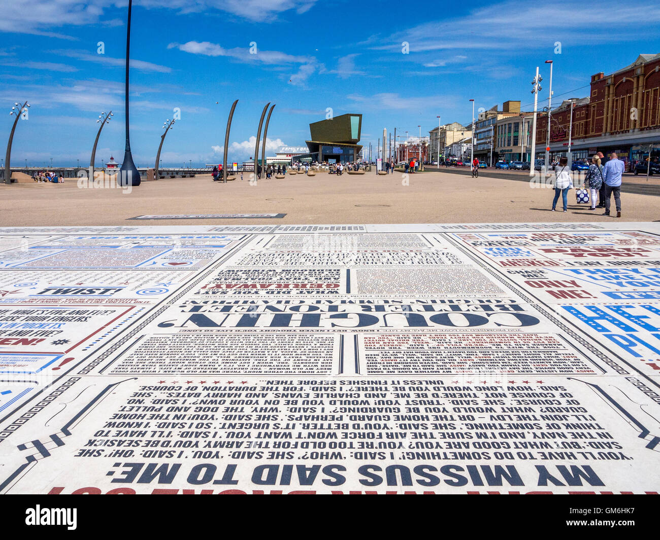 Comedy Carpet outside Blackpool tower Stock Photo - Alamy