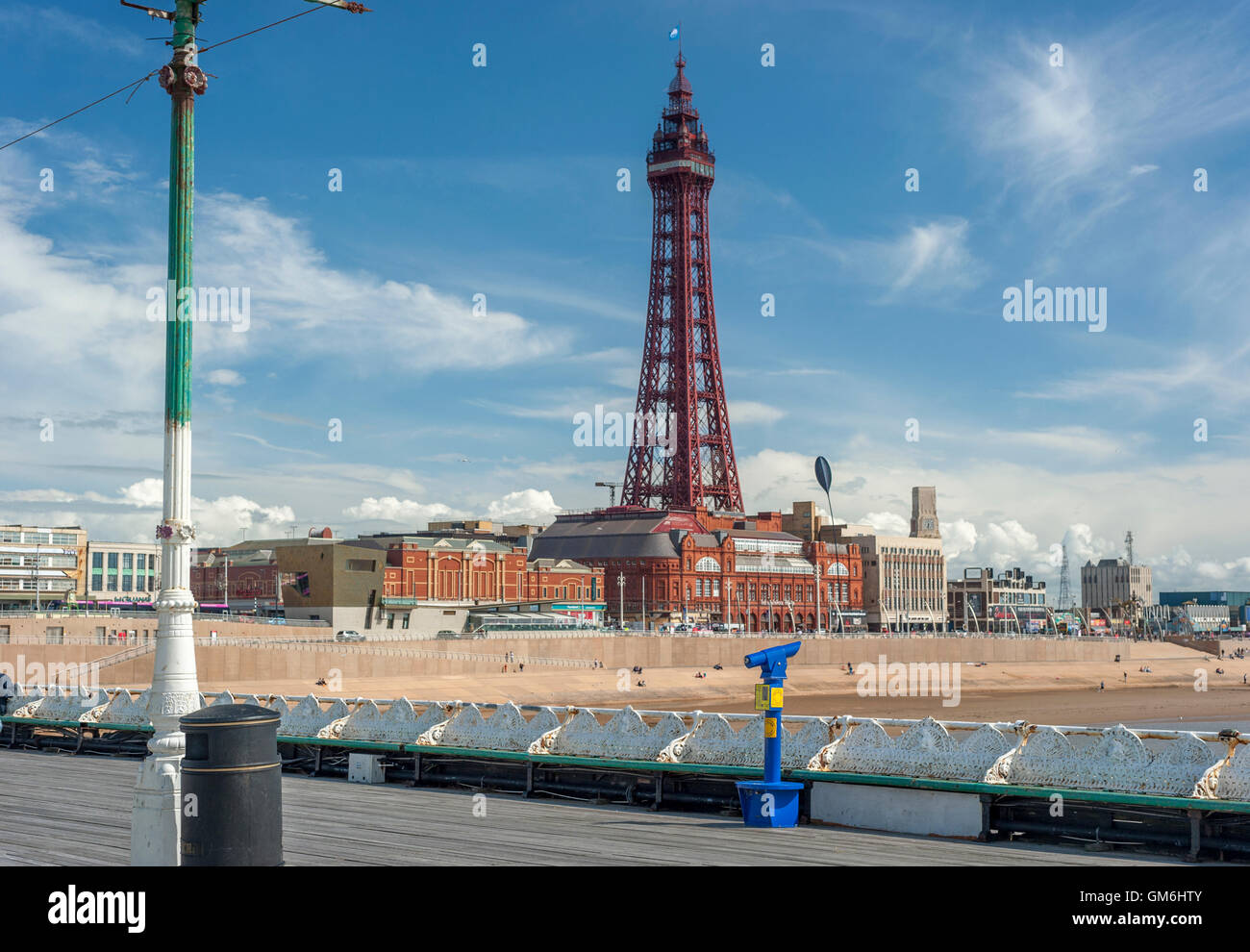 Blackpool Tower and a telescope Stock Photo - Alamy